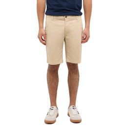 Shorts Mustang "Herren Style Brad Chino Shorts", Damen, Gr. 42, 3268 beige, Web, 98% Baumwolle, 2% Elasthan, unifarben, straight fit, Hosen Shorts