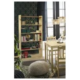 M&ouml;bilia B&uuml;cherregal M&Ouml;BILIA, beige (natur), B:80cm H:170cm T:30cm, Massivholz, Regale, B&uuml;cherregal, gefertigt aus massivem Kiefernholz
