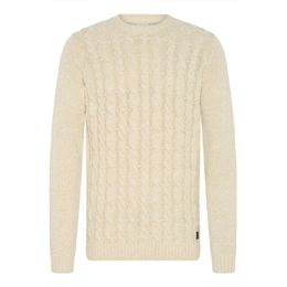 !Solid Strickfleece-Pullover SOLID "Strickpullover SDRicco", Herren, Gr. 3XL, beige (oatmeal melange), Obermaterial: 70% Baumwolle CO recyc.. 30% Polyester Pol. recyc.., Pullover Strickfleece-Pullover