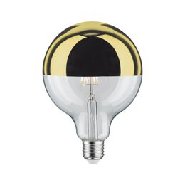 Paulmann LED-Leuchtmittel "G125 Kopfspiegel 600lm 2700K 6,5W 230V schwarz matt", Energieeffizienz: F, gold (goldfarben), L:17,4cm &Oslash;:12,5cm, Leuchtmittel, LED-Leuchtmittel