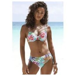 B&uuml;gel-Bikini Lascana, Damen, Gr. 42, Cup E, wei&szlig; (wei&szlig; bedruckt), Obermaterial: 86% Polyamid, 14% Elasthan. Futter: 100% Polyamid, bedruckt, Bikini-Sets B&uuml;gel-Bikini, mit Doppeltr&auml;gern