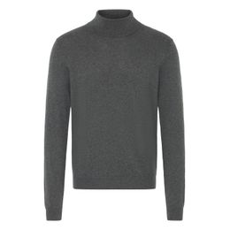 Rollkragenpullover Casual Friday "Rollkragenpullover CFEDIN", Herren, Gr. L, grau (dunkelgrau melange), Obermaterial: 95% Baumwolle CO. 5% Kaschmir WS., Pullover Rollkragenpullover