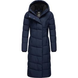 Steppmantel Ragwear "Steppmantel Pavla Extralong", Damen, Gr. 3XL, blau (navy24), Obermaterial: 100% Polyester PES. Obermaterial: Futter: 100% Polyester PES. 100% Polyester PES., M&auml;ntel Steppmantel