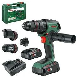 Akku-Schlagbohrmaschine Bosch HOME & GARDEN "&raquo;AdvancedImpact 18V-80 QuickSnap&laquo;", blau, Bohrmaschinen, Inkl. 2x Akku 2,5Ah, mit Aufs&auml;tze