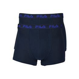 Boxershorts Fila "Boxershort 2er Pack", Herren, Gr. S, blau (marine), Obermaterial: 95% Baumwolle CO. 5% Elasthan EL., Unterhosen Boxershorts