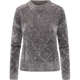 Strickpullover Ragwear "Strickpullover Jannina", Damen, Gr. S, stone grau, Obermaterial: 100% Polyester PES. Futter: 100% Polyester PES., Rundhals, &Auml;rmel ohne &Auml;rmelschlitz Rippb&uuml;ndchen, Pullover Strickpullover