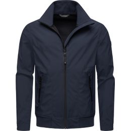 Outdoorjacke Ragwear "Outdoorjacke Collwie", Herren, Gr. 3XL, blau (navy), Obermaterial: 100% Polyester PES. Obermaterial: Futter: 100% Polyester PES., gerade, hoch geschlossener Ausschnitt, &Auml;rmel ohne &Auml;rmelschlitz B&uuml;ndchen, Jacken Outdoorjacke, wasserdichte Herren &Uuml;bergangsjacke mit hohem Kragen
