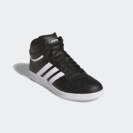 Sneaker adidas Sportswear "HOOPS 4.0 MID", Herren, Gr. 44,5, schwarz-wei&szlig; (core schwarz, cloud wei&szlig;, core schwarz), Synthetik, Schuhe Sneaker