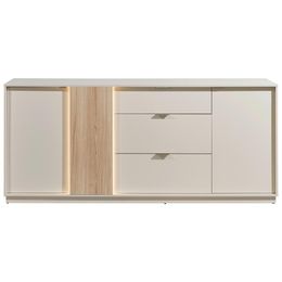 Mid.you Sideboard, Kaschmir, Holzwerkstoff, 4 F&auml;cher, 3 Schublade(n) Schubladen, 193x83x40 cm, Wohnzimmer, Kommoden & Sideboards, Sideboards