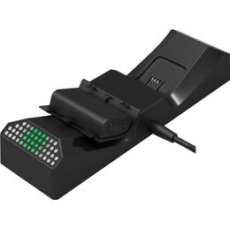 HORI Controller-Ladestation "Xbox Series X/S Dual Ladestation f&uuml;r Controller (inkl. 2x Akku)", schwarz, Ladeger&auml;te, Controller-Ladestation