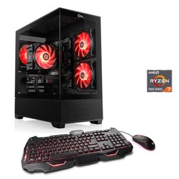 CSL Gaming-PC "AeroVision V24310", schwarz, Microsoft Windows 11 Home (64 Bit), 32 GB RAM 2.000 GB SSD, Desktop-PCs, Gaming-PC