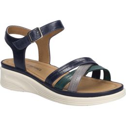 Sandale Josef Seibel "Sevran 02, dunkelblau-multi", Damen, Gr. 40, blau (dunkelblau, multi), Obermaterial: 100% Rindsleder Leather cow., Schuhe Sandale