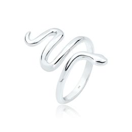 Silberring Elli "Ring Schlange Dschungel Statement 925 Silber", silber, Fingerringe, Damen, Silber 925 (Sterlingsilber), Silberring
