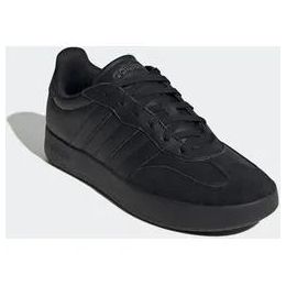 Sneaker Adidas SPORTSWEAR "BARREDA", Herren, Gr. 43, schwarz (core schwarz, core schwarz, grau six), Leder, Synthetik, Schuhe Sneaker, inspiriert vom Design des Adidas handball spezial