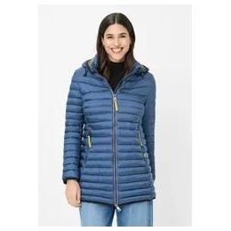 Fuchs & Schmitt Steppjacke FUCHS SCHMITT "Steppjacke", Damen, Gr. 44, blau, Web, Obermaterial: 100% Polyamid, clean, unifarben, regular fit normal, Rundhals, eingesetzt gerader Abschluss, Jacken Steppjacke, mit abnehmbarer Kapuze