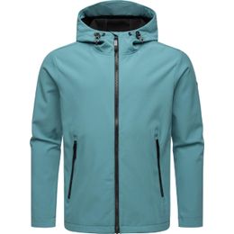 Softshelljacke Ragwear "Softshelljacke Shellwie Warm", Herren, Gr. XL, blau (ocean gr&uuml;n), Obermaterial: 92% Polyester PES. 8% Elasthan EL. Obermaterial: Futter: 100% Polyester PES., Jacken Softshelljacke