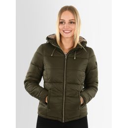 Outdoorjacke Marikoo "Marikoo Leandraa Damen Steppjacke B927", Damen, Gr. 34, gr&uuml;n (olive), Obermaterial: 100% Nylon NY., Jacken Outdoorjacke