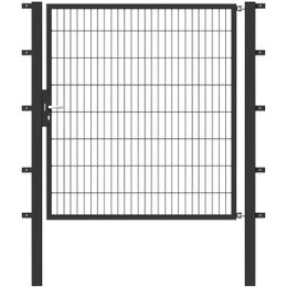Zauneinzelt&uuml;r Alberts "Flexo", grau (anthrazit), B:150cm H:160cm, Stahl, Tore, Zauneinzelt&uuml;r, 150 cm Breite, in versch. H&ouml;hen