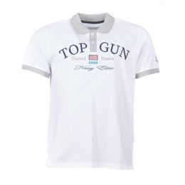 T-Shirt Top Gun "Polo TG20201020", Herren, Gr. S, wei&szlig;, Obermaterial: 100% Baumwolle CO., Shirts T-Shirt