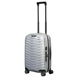 Hartschalen-Trolley Samsonite "PROXIS, verschiedene Gr&ouml;&szlig;en und Farben", Gr. B/H/T: 35cm x 55cm x 23cm 38 l, silber, Polypropylen, unifarben, festlich, Koffer, arretierbares und versenkbares Druckknopf-Trolleysystem