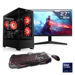 CSL Gaming-PC-Komplettsystem "AeroVision V24456", Energieeffizienz: E, schwarz, Microsoft Windows 11 Home (64 Bit), 32 GB RAM 1.000 GB SSD, Computer_Komplettsysteme, Gaming-PC-Komplettsystem