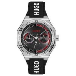Multifunktionsuhr Hugo "GRAIL SPORT", schwarz, Armbanduhren, Herren, Quarzuhr, Armbanduhr, Herrenuhr, Silikonarmband, analog