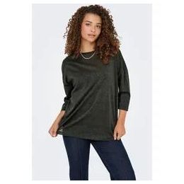 3/4-Arm-Shirt Only "ONLSILVERY GLAMOUR LUREX 3/4 TOP JRS", Damen, Gr. S, rosin detail:tone in tone lurex, Jersey, Obermaterial: 60% Polyester, 24% Viskose, 16% metallisierte Fasern, Glitzermuster, regular fit, Rundhals, Shirts 3/4-Arm-Shirt, mit Glitzer-Effekt