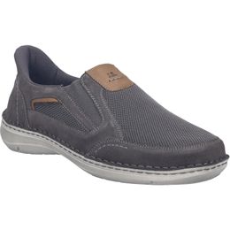 Slipper Josef Seibel "New Anvers 25, asphalt-kombi", Herren, Gr. 46, grau (asphalt, kombi), Obermaterial: 80% Rindsleder Leather cow. 20% Textilmaterial TEXMAT., Schuhe Slipper
