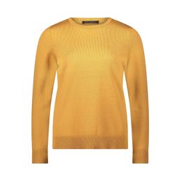 Rundhalspullover Betty Barclay "Basic-Strickpullover mit Rundhalsausschnitt", Damen, Gr. 40, gold, Obermaterial: 55% Viskose CV. 30% Polyester PES. 15% Polyamid PA., Pullover Rundhalspullover
