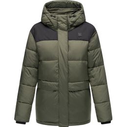 Anorak Ragwear "Steppjacke Wikesh", Damen, Gr. M, gr&uuml;n (schwarz olive), Obermaterial: 100% Nylon NY. 100% Polyester PES. Obermaterial: Futter: 100% Polyester PES. 100% Polyester PES., Jacken Anorak