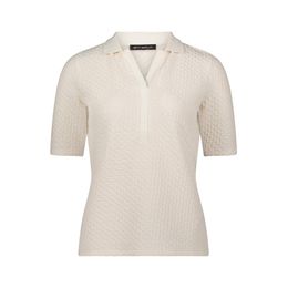 Rundhalsshirt Betty Barclay "Basic Shirt mit Kn&ouml;pfen", Damen, Gr. 44, wei&szlig; (rohwei&szlig;), Obermaterial: 83% Baumwolle CO. 15% Polyester PES. 2% Elasthan EL., Shirts Rundhalsshirt