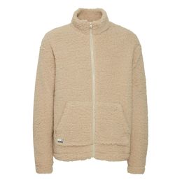 Funktions-Kapuzensweatjacke 11 Project "Fellimitatjacke PRDeen", Herren, Gr. M, beige (oatmeal), Obermaterial: 100% Polyester PES., Sweatjacken Funktions-Kapuzensweatjacke