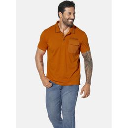 Poloshirt Jan Vanderstorm "Poloshirt STILTOR", Herren, Gr. XXL, orange, Obermaterial: 100% Baumwolle CO., Shirts Poloshirt