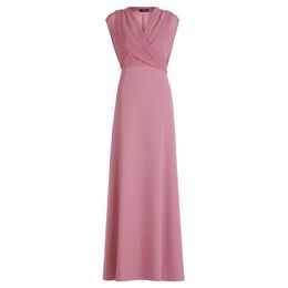 Abendkleid Vera Mont "Abendkleid mit Raffung", Damen, Gr. 48, EURO, rosa (desert rose), 95% Polyester PES. 5% Elasthan EL., Kleider Abendkleid