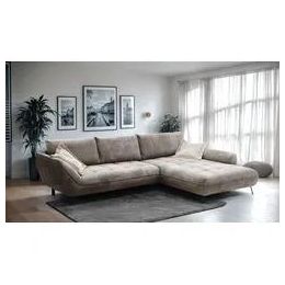 Ecksofa exxpo - SOFA FASHION "Biarritz modern und elegantes Mega Sofa mit tollem Sitzkomfort, L-Form", beige (latte, beige), B:324cm H:92cm T:203cm, Sofas, Ecksofa, XXL&ndash; Longchair Ecke in hochwertiger Verarbeitung, Stellma&szlig;e 324x203 cm