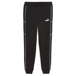 Sporthose Puma "Puma Sport Jogginghose Jungen", M&auml;dchen, Gr. 140, Normalgr&ouml;&szlig;en, schwarz, Obermaterial: 66% Baumwolle, 34% Polyester. Rippe: 3% Elasthan, 97% Baumwolle. Tasche &ndash; Oben: 100% Baumwolle, unifarben, regular fit, Hosen Sporthose