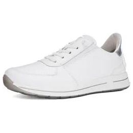Slip-On Sneaker Ara "OSAKA", Damen, Gr. 5,5 (38,5), silber (wei&szlig;, silberfarben), Glattleder, metallic, Schuhe, Keilsneaker, Slipper mit Easy2Go-Einschlupf, H-Weite