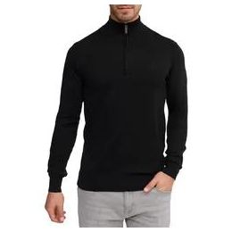 Troyer INDICODE "Lillamos", Herren, Gr. XXL, schwarz, Strick, Obermaterial: 80% Baumwolle, 20% Polyamid, unifarben, normal, ohne Ausschnitt, Pullover Troyer