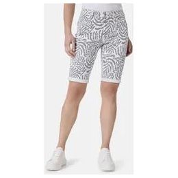 Bermudas STOOKER WOMEN "KORFU Print Bermuda Boyfriend Fit Jeans", Damen, Gr. 46, wei&szlig; botanical aop, Denim/Jeans, 97% Baumwolle, 3% Elasthan, eng kurz, Hosen Bermudas, Bermuda 5-Pocket Boyfriend Fit Power Stretch f&uuml;r Damen