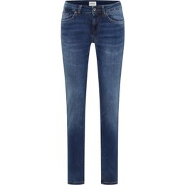 Skinny-fit-Jeans Mustang "Damen Style Quincy Skinny", Damen, Gr. 32, L&auml;nge 30, 702 mittelblau, Denim/Jeans, 95% Baumwolle, 3% Elastomultiester, 2% Elasthan, unifarben, skinny fit, Jeans Skinny-fit-Jeans