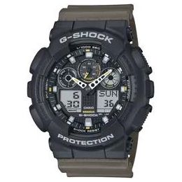 Chronograph Casio G-SHOCK, gr&uuml;n (dunkelbraun, schwarz), Armbanduhren, Damen, Chronograph, Quarzuhr,Armbanduhr,Herrenuhr,digital, bis 20 bar wasserd.Resinarmband