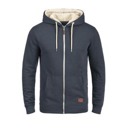 Kapuzenpullover Blend "Kapuzensweatjacke BHHulker", Herren, Gr. XL, blau (navy teddy), Obermaterial: 60% Baumwolle CO. 40% Polyester PES., Sweatshirts Kapuzenpullover