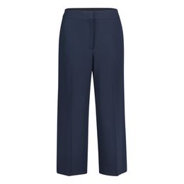 Culotte Betty Barclay "Culotte unifarben", Damen, Gr. 46, EURO, blau (dunkelblau), Obermaterial: 96% Polyester PES. 4% Elasthan EL., Hosen Culotte
