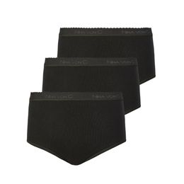 Taillenslip Nina von C. "3er Pack Damen Taillenslip Slipboutique", Damen, Gr. 42, schwarz, Obermaterial: 100% Baumwolle CO., Unterhosen Taillenslip