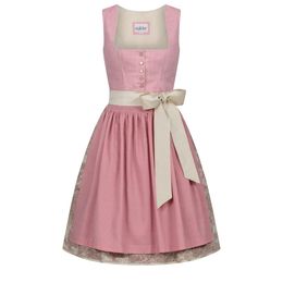 N&uuml;bler Dirndl N&Uuml;BLER "Dirndl midi Gina", Damen, Gr. 40, EURO, rosa, Obermaterial: 100% Polyester PES., Kleider Dirndl