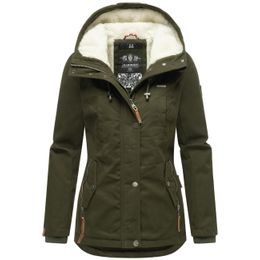 Winterjacke Marikoo "Winterjacke Bikoo", Damen, Gr. S, gr&uuml;n (olive), Obermaterial: 100% Baumwolle CO. Obermaterial: Futter: 100% Polyester PES. 100% Polyester PES., Jacken Winterjacke