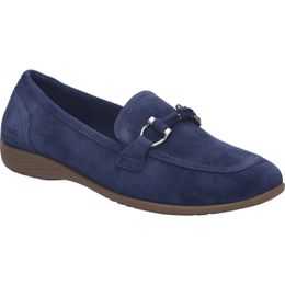 Ballerina Josef Seibel "Fenja 34, indigo", Damen, Gr. 38, blau (indigo), Obermaterial: 100% Rindsleder Leather cow., Schuhe Ballerina