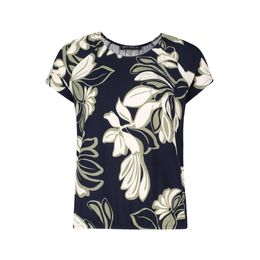 T-Shirt Betty Barclay "Printshirt mit Gummizug", Damen, Gr. 38, bunt (dunkelblau, gr&uuml;n), Obermaterial: 95% Viskose CV. 5% Elasthan EL., Shirts T-Shirt