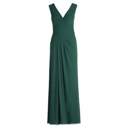 Abendkleid Vera Mont "Abendkleid mit V-Ausschnitt", Damen, Gr. 36, EURO, gr&uuml;n (schwarz emerald), Obermaterial: 92% Polyamid PA. 8% Elasthan EL., Kleider Abendkleid