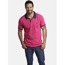 Poloshirt Jan Vanderstorm "Poloshirt LAVRANS", Herren, Gr. 6XL, pink, Obermaterial: 100% Baumwolle CO., comfort fit normal, ohne Ausschnitt, Shirts Poloshirt